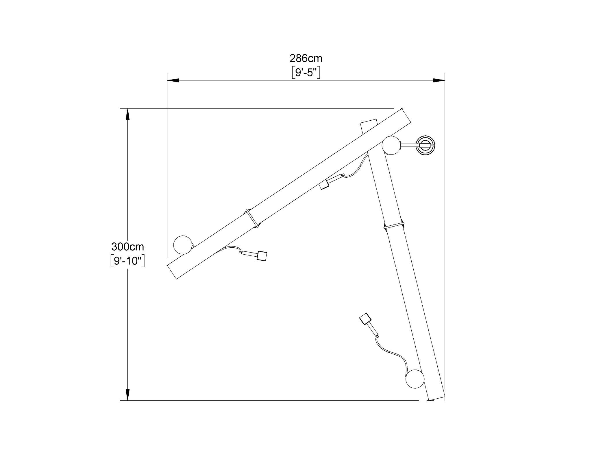 Timber Beam & Buckets No.1 Robinia | Playground Equipment