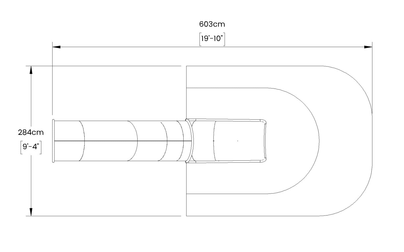 Straight Tube Slide 1.5m | Playground Equipment